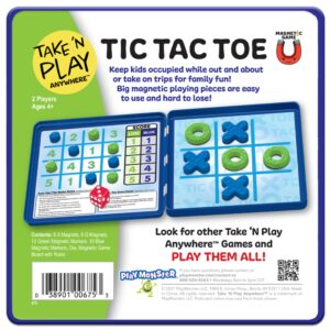 Take N Play, Anywhere Tic-Tac-Toe Board Games for Kids- Board Games for Family Night, Family Games, Game Night, Family Board Games, Kids Toys, Travel Games, Preschool Toys, Multi-Player Game, Ages 4+