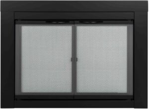 pleasant hearth an-1012 fireplace screen, large, black