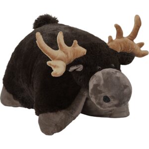 pillow pets wild moose stuffed animal plush toy 18 inches, brown, large