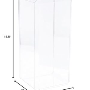 Pioneer Plastics 576C Clear Plastic Display Case for Large 1:18 Scale Cars, 15.5" W x 7" D x 6" H (Mailer Box)