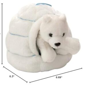 Wild Republic Polar Bear Plush, Stuffed Animal Toy, Gifts for Kids, Polar Igloo, 6 Inches