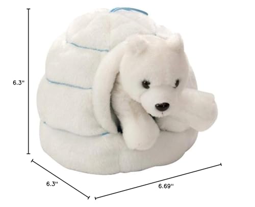 Wild Republic Polar Bear Plush, Stuffed Animal Toy, Gifts for Kids, Polar Igloo, 6 Inches