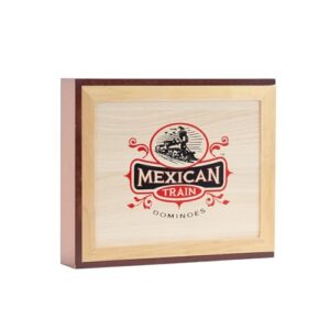 front porch classics | mexican train domino set in wooden collector box from front porch classics for 2 to 8 players ages 8 and up