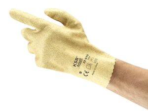 ansell ksr 22-515 vinyl glove, coated on interlock knit liner, medium (pack of 12 pairs)