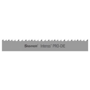 starrett intenss pro-die bi-metal band saw blade - ideal for contour cutting on vertical machines - 05 ft., 04-1/2", 1/2 x .025 x 10-14/p - 99186-05-04-1/2