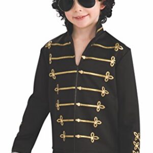 Rubies Michael Jackson Child's Value Military Jacket Costume Accessory, Large, Black