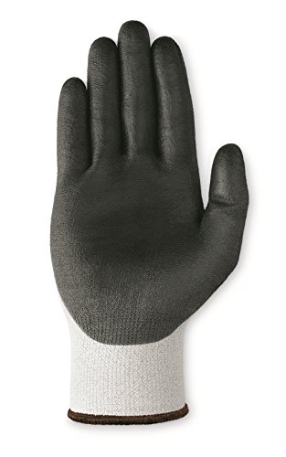 Ansell HyFlex 11-624 Dyneema/Lycra Glove, Cut Resistant, Black Polyurethane Coating, Knit Wrist Cuff, X-Large, Size 10 (Pack of 12 Pairs)