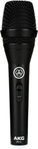 akg pro audio perception p3s high-performance dynamic cardiod microphone for backing vocals and instruments,black