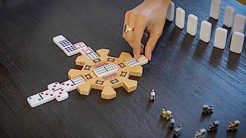 Front Porch Classics | Mexican Train Domino Set in Wooden Collector Box from Front Porch Classics for 2 to 8 Players Ages 8 and Up