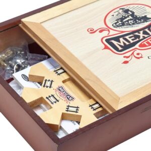 Front Porch Classics | Mexican Train Domino Set in Wooden Collector Box from Front Porch Classics for 2 to 8 Players Ages 8 and Up