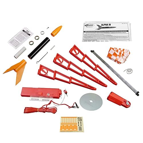 Estes Alpha III Launch Set, 12 years and up with Adult Supervision if under 12, Black,Orange