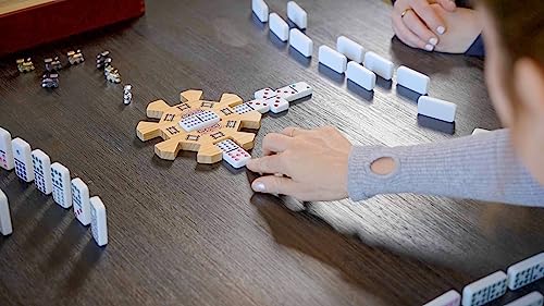 Front Porch Classics | Mexican Train Domino Set in Wooden Collector Box from Front Porch Classics for 2 to 8 Players Ages 8 and Up