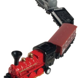 Toysmith Mini Pull-Back Train Set, Assorted Styles, For Boys & Girls 5+