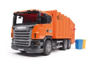 bruder 03560 scania r-series garbage truck - orange