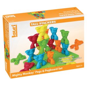 lauri tall-stackers - mighty monkey pegs & pegboard set