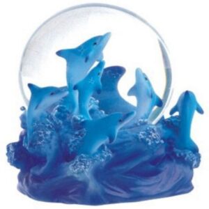 george s. chen imports snow globe collection desk figurine decoration (dolphin-1)