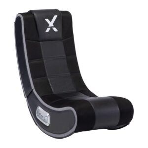 x rocker se 2.1 video gaming floor chair, with 2 speakers, subwoofer, padded headrest, bluetooth, foldable, 5130301, 25.2" x 18.4" x 16.4", amazon exclusive, black