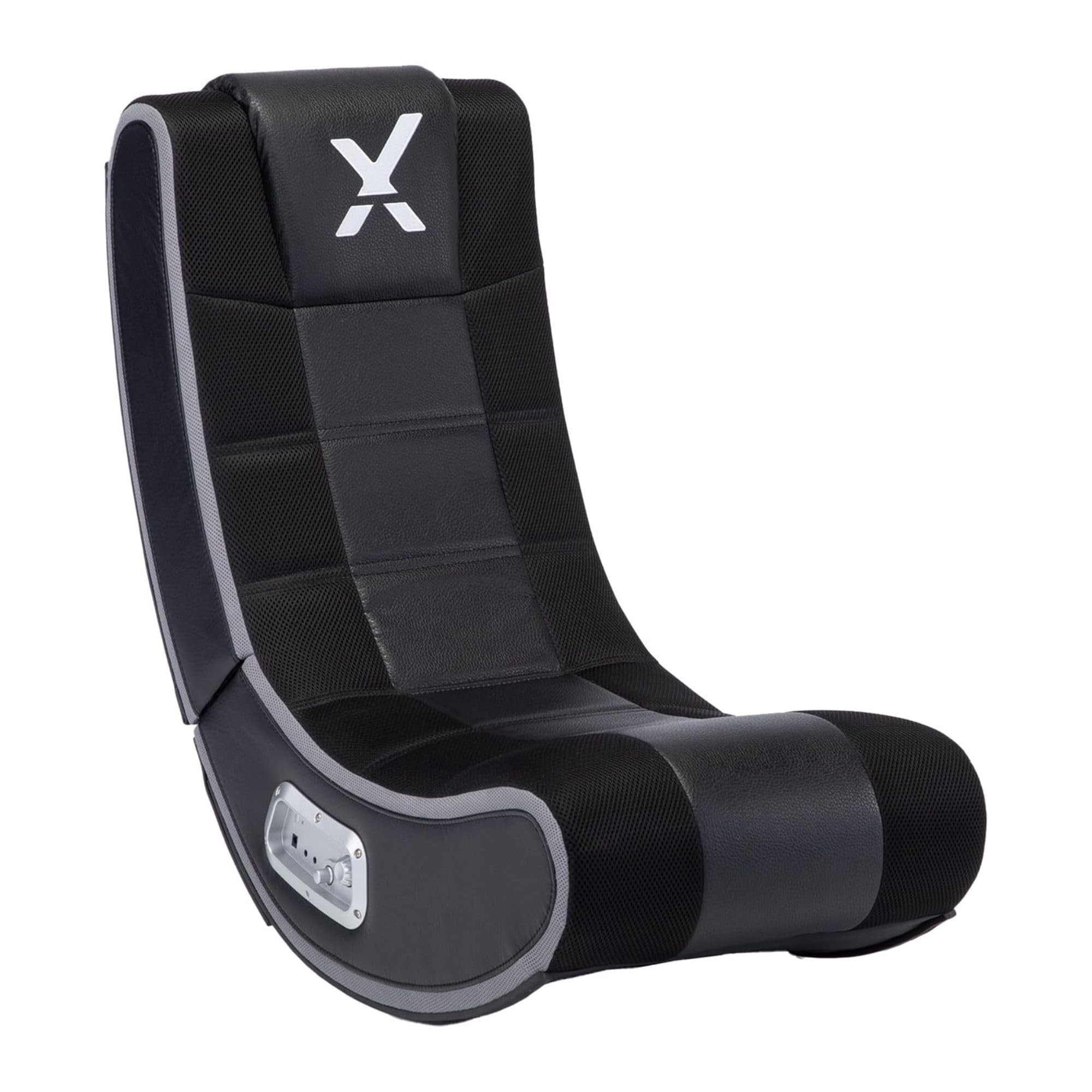 X Rocker SE 2.1 Video Gaming Floor Chair, with 2 Speakers, Subwoofer, Padded Headrest, Bluetooth, Foldable, 5130301, 25.2" x 18.4" x 16.4", Amazon Exclusive, Black