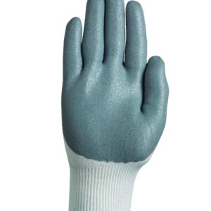 Ansell HyFlex 11-800 Nylon Glove, Gray Foam Nitrile Coating, Knit Wrist Cuff, Medium, Size 8 (Pack of 12)