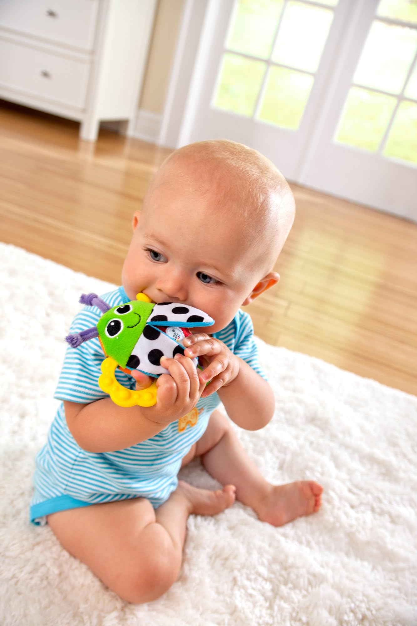 LAMAZE Bitty Bite Bug Rattle 4.5 Inch (Pack of 1)