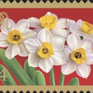 Year of the Tiger: Narcissus Flowers (Celebrating Chinese Lunar New Year), Full Sheet of 12 x 44-Cent Postage Stamps, USA 2010, Scott 4435