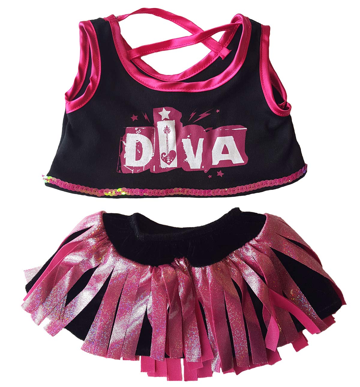 Diva Girl Outfit Teddy Bear Clothes Fit 14" - 18" Build-a-bear and Make Your Own Stuffed Animals