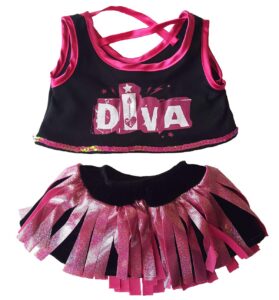 diva girl outfit teddy bear clothes fit 14" - 18" build-a-bear and make your own stuffed animals