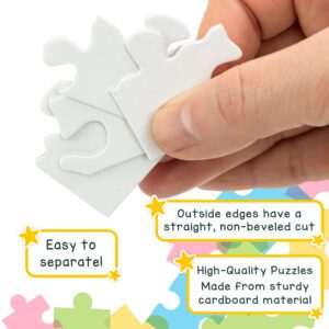 Hygloss Compoz-A-Puzzle - Heart Shape - Fun Activity - Great for Arts & Crafts - White & Sturdy - Surrounding Frame is 8.5” x 9.5” - 36 Puzzle Pieces, 6 Puzzles