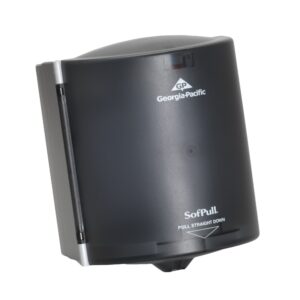 sofpull junior centerpull paper towel dispenser by gp pro (georgia-pacific), translucent smoke, 58008, 1 dispenser, 7.10" w x 6.68" d x 10.77"