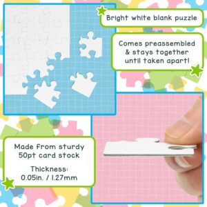 Hygloss Compoz-A-Puzzle - Heart Shape - Fun Activity - Great for Arts & Crafts - White & Sturdy - Surrounding Frame is 8.5” x 9.5” - 36 Puzzle Pieces, 6 Puzzles