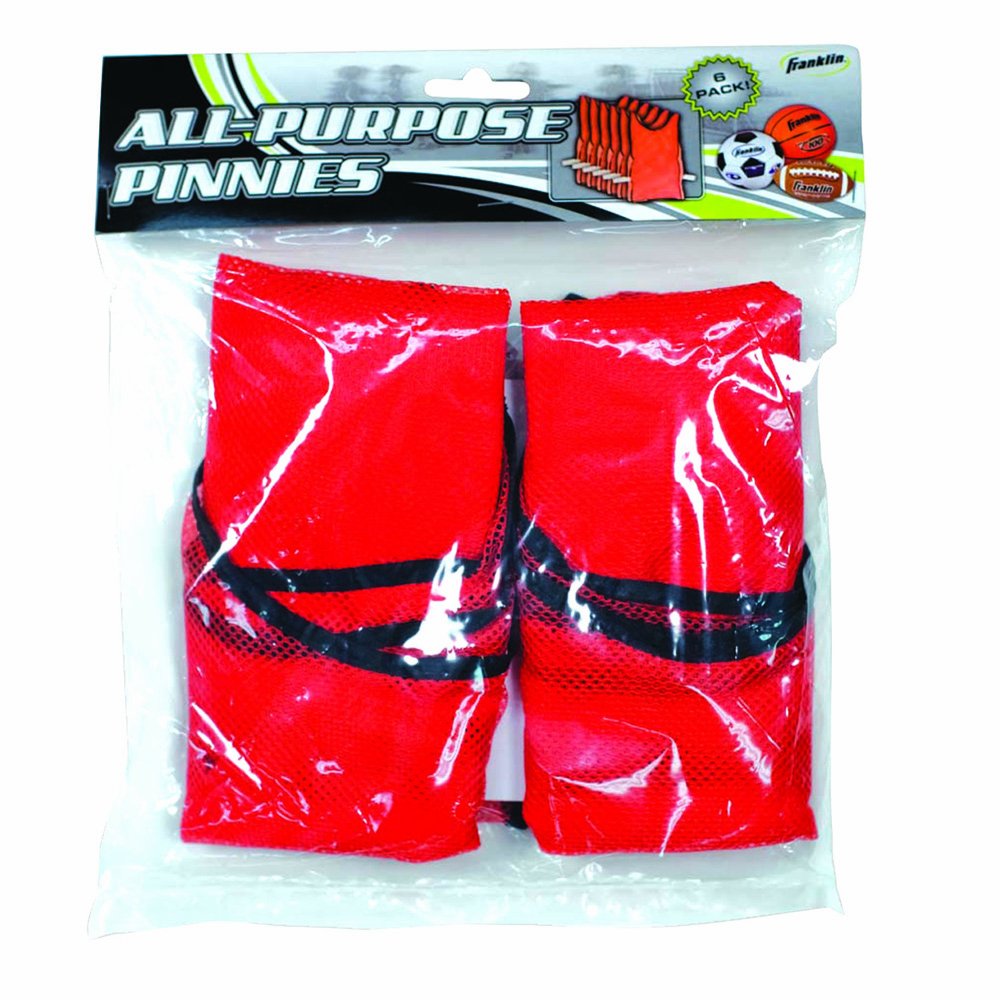 Franklin Sports All Purpose Pinnies (Pack of 6, Red)