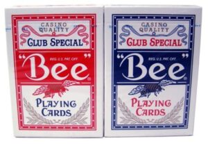 us playing card co. bee no. 92 diamond back club special red/blue 12 decks