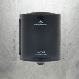 SofPull Junior Centerpull Paper Towel Dispenser by GP PRO (Georgia-Pacific), Translucent Smoke, 58008, 1 Dispenser, 7.10" W x 6.68" D x 10.77"