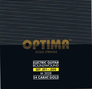 optima 24 k gold plated electric guitar strings .011-.050