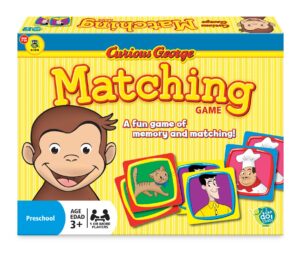 wonder forge curious george matching game for boys & girls age 3 and up - a fun & fast monkey memory game