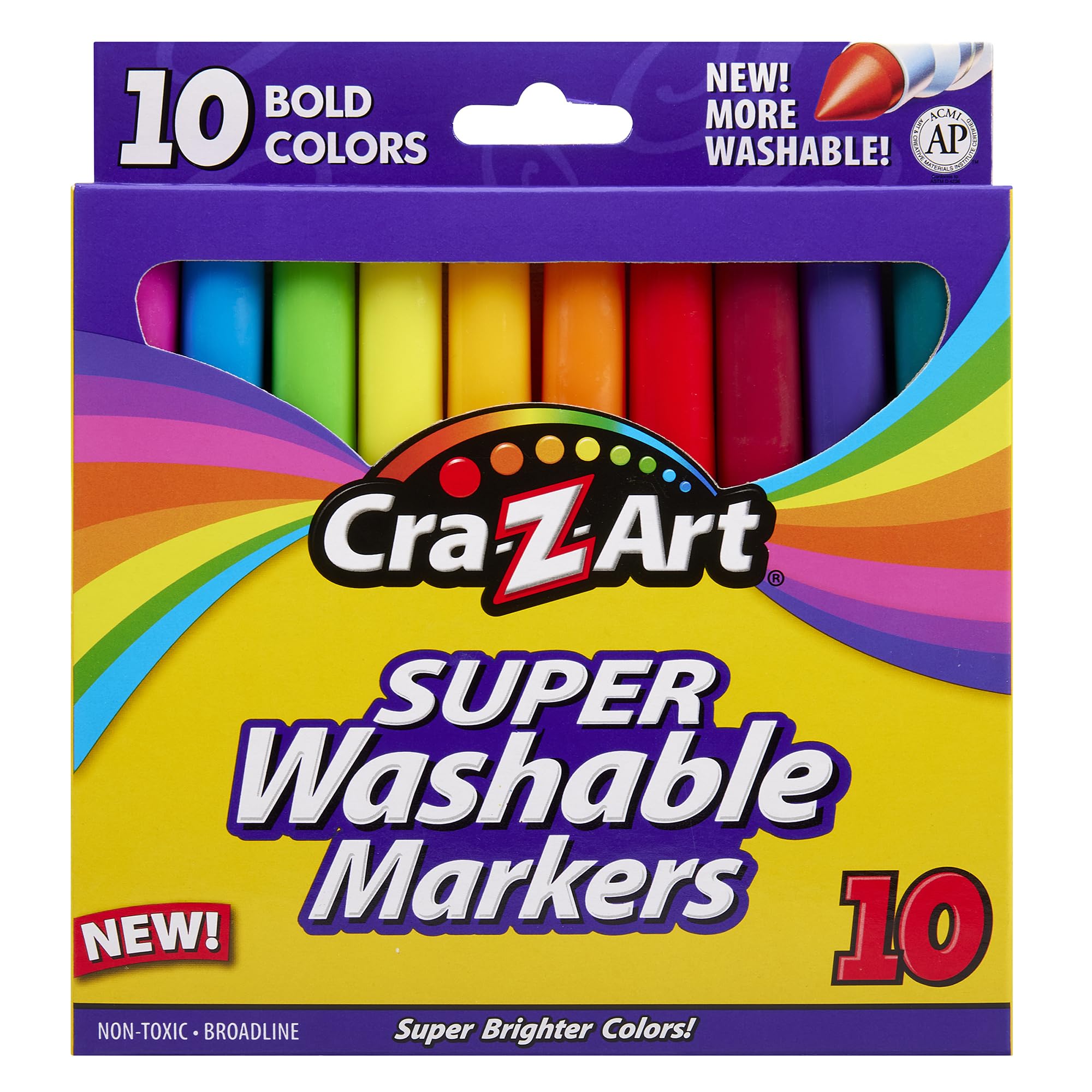 Cra-Z-Art Bold Washable Markers, 10 Count