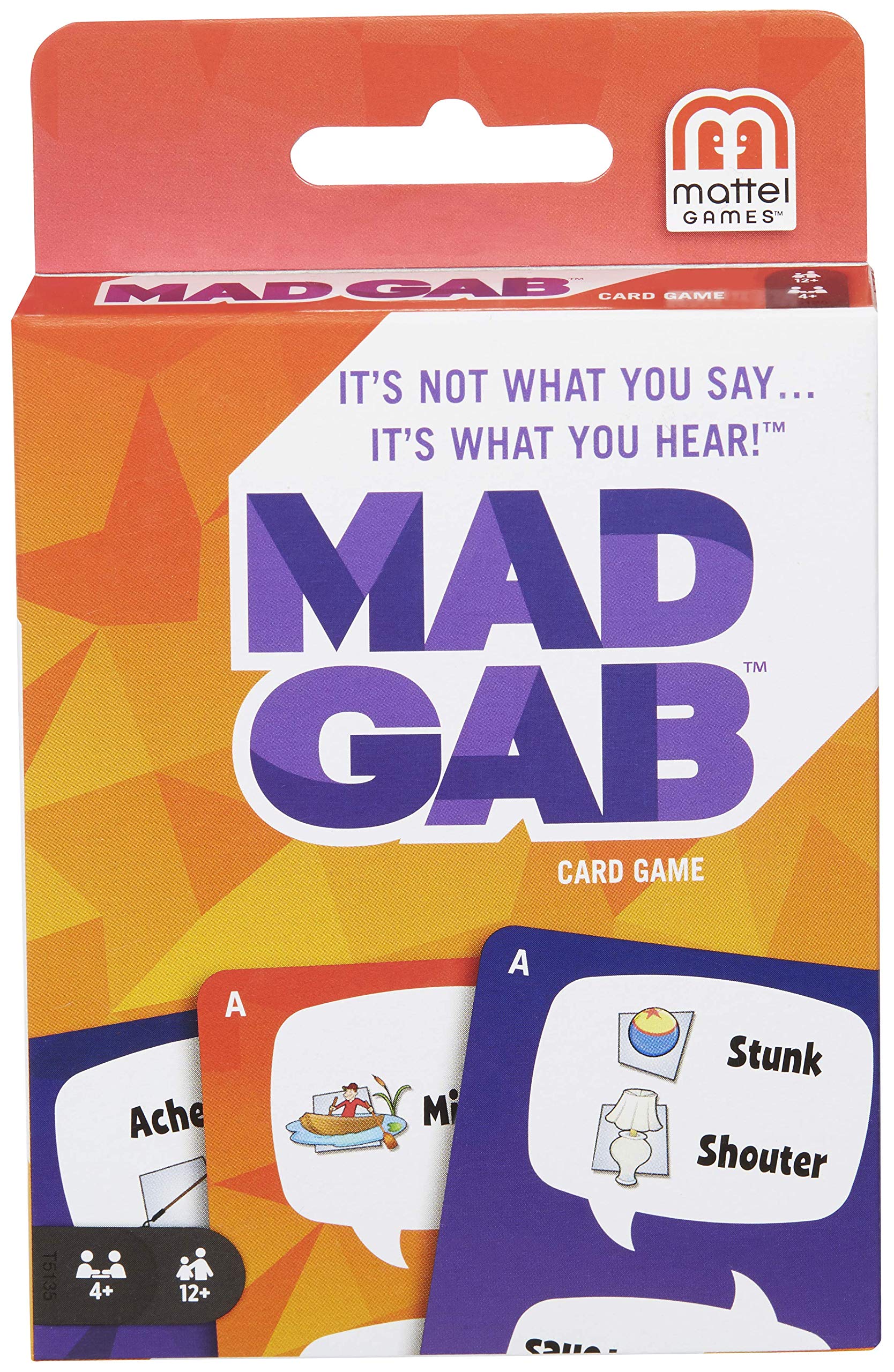 Mattel Games MAD GAB Card Game of Verbal Puzzle Phrases, Gift for Players Ages 12 Years & Olderâ€‹â€‹â€‹