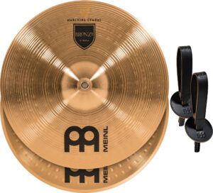 meinl 16” marching cymbal pair with straps - bronze alloy traditional finish - made in germany, 2-year warranty (ma-bo-16m)