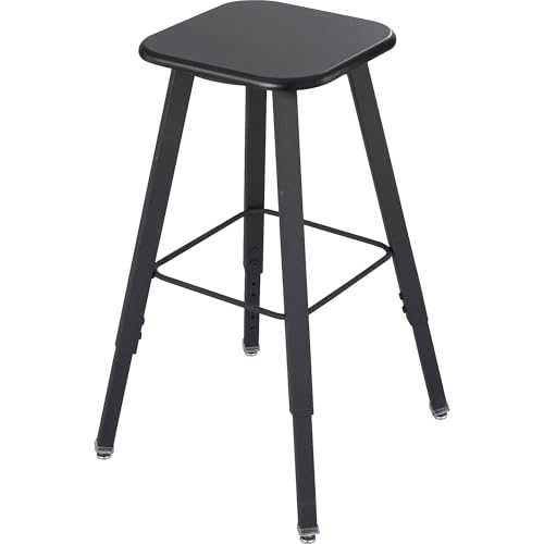 Safco Products 1205BL Alphabetter® Stool for Alphabetter Stand-Up Desk (Sold Separately), Black Frame, Black Seat Classroom and Home School Desk