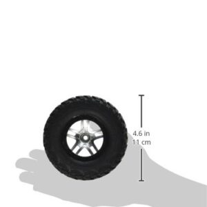 Traxxas 5882 Kumho Tires Pre-Glued on Satin Chrome Split-Spoke SCT Wheels, 2WD Front (pair)