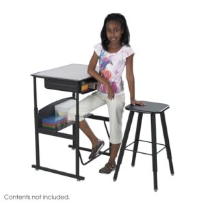 Safco Products 1205BL Alphabetter® Stool for Alphabetter Stand-Up Desk (Sold Separately), Black Frame, Black Seat Classroom and Home School Desk