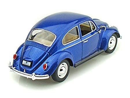 KiNSMART 1967 Volkswagen Beetle 1:24 Scale 7" Die Cast Metal Model Toy Car Blue