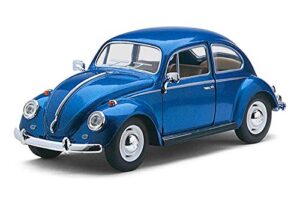 kinsmart 1967 volkswagen beetle 1:24 scale 7" die cast metal model toy car blue