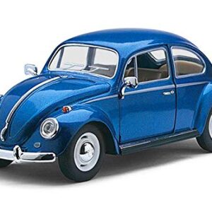 KiNSMART 1967 Volkswagen Beetle 1:24 Scale 7" Die Cast Metal Model Toy Car Blue