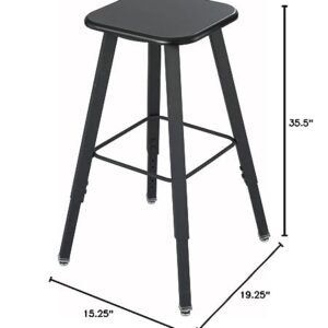 Safco Products 1205BL Alphabetter® Stool for Alphabetter Stand-Up Desk (Sold Separately), Black Frame, Black Seat Classroom and Home School Desk