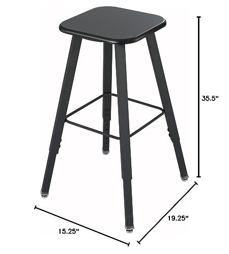 Safco Products 1205BL Alphabetter® Stool for Alphabetter Stand-Up Desk (Sold Separately), Black Frame, Black Seat Classroom and Home School Desk