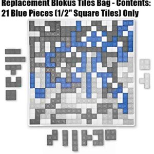 Blokus Game Replacement Parts ~ 21 BLUE PIECES