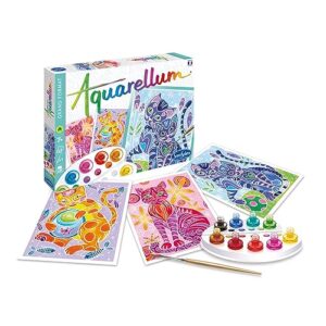 sentosphère aquarellum cats watercolor painting kit