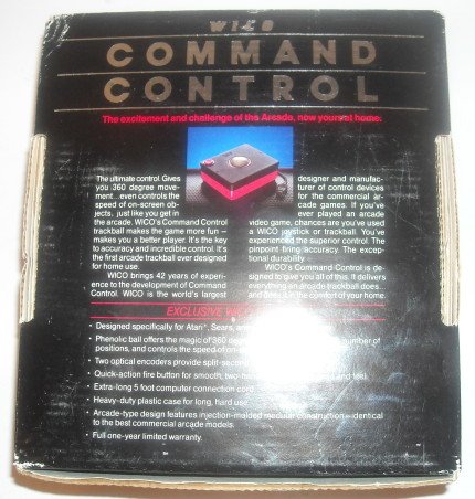 Wico Command Control Trackball for Atari, Commodore, Sears Model