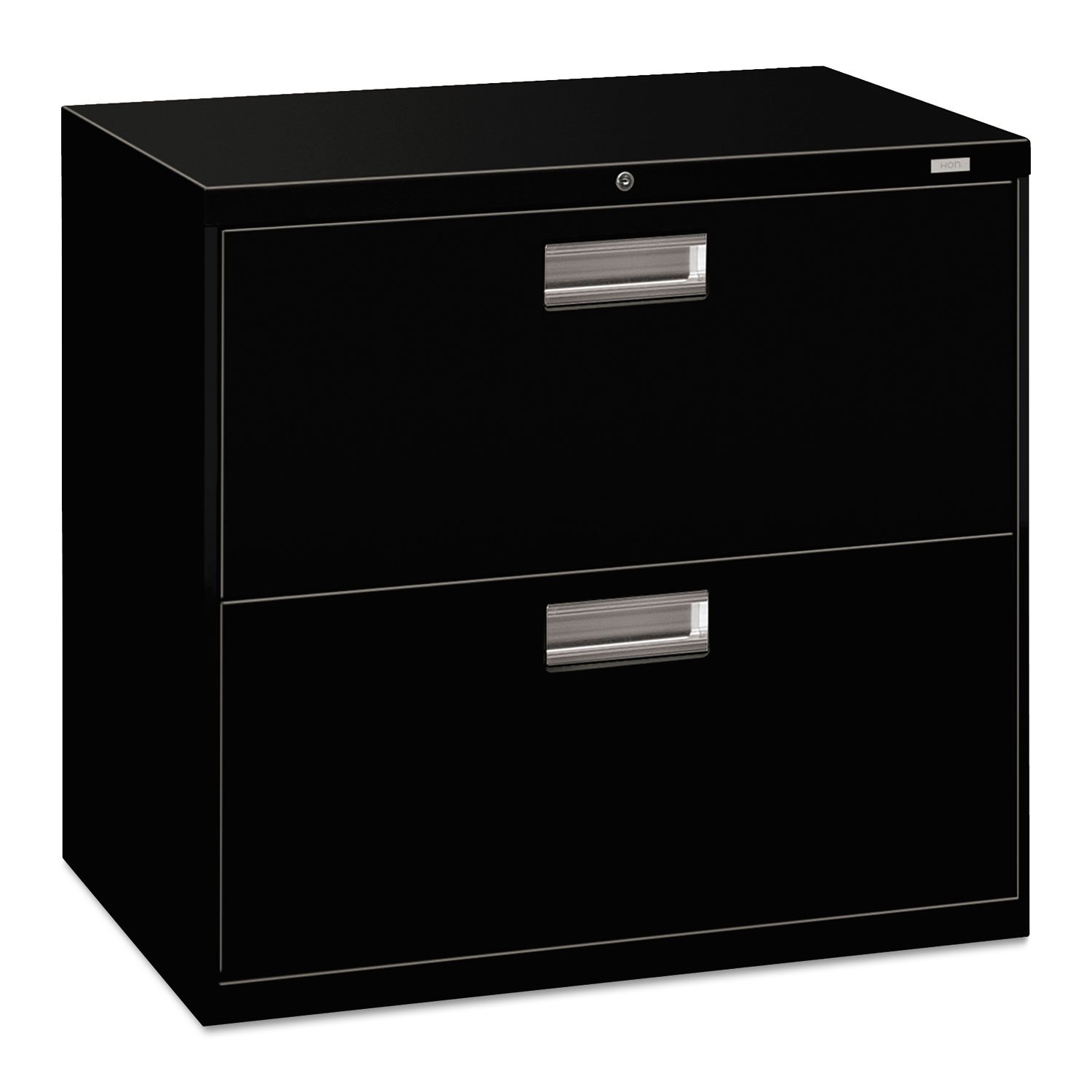 HON - 600 Series Two-Drawer Lateral File, 30w x 19-1/4d, Black 672LP (DMi EA